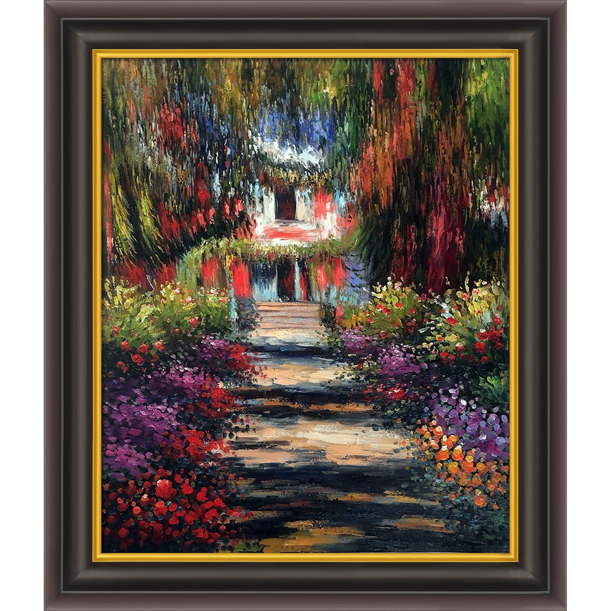 Wildon Home® 'Garden Path at Giverny' Canvas Art by Claude Monet ...