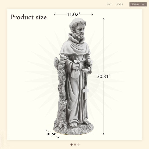 Astoria Grand St. Francis Religious Garden Statue, Spiritual Nature's ...
