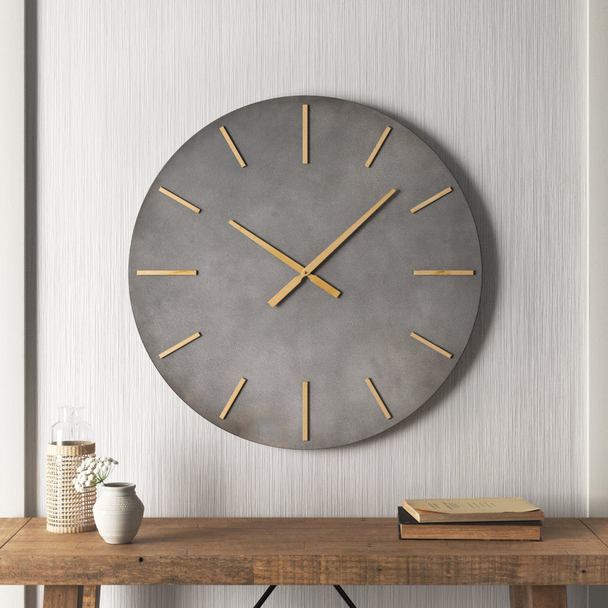 Birch Lane™ Oversized Darren 32" Wall Clock & Reviews | Wayfair