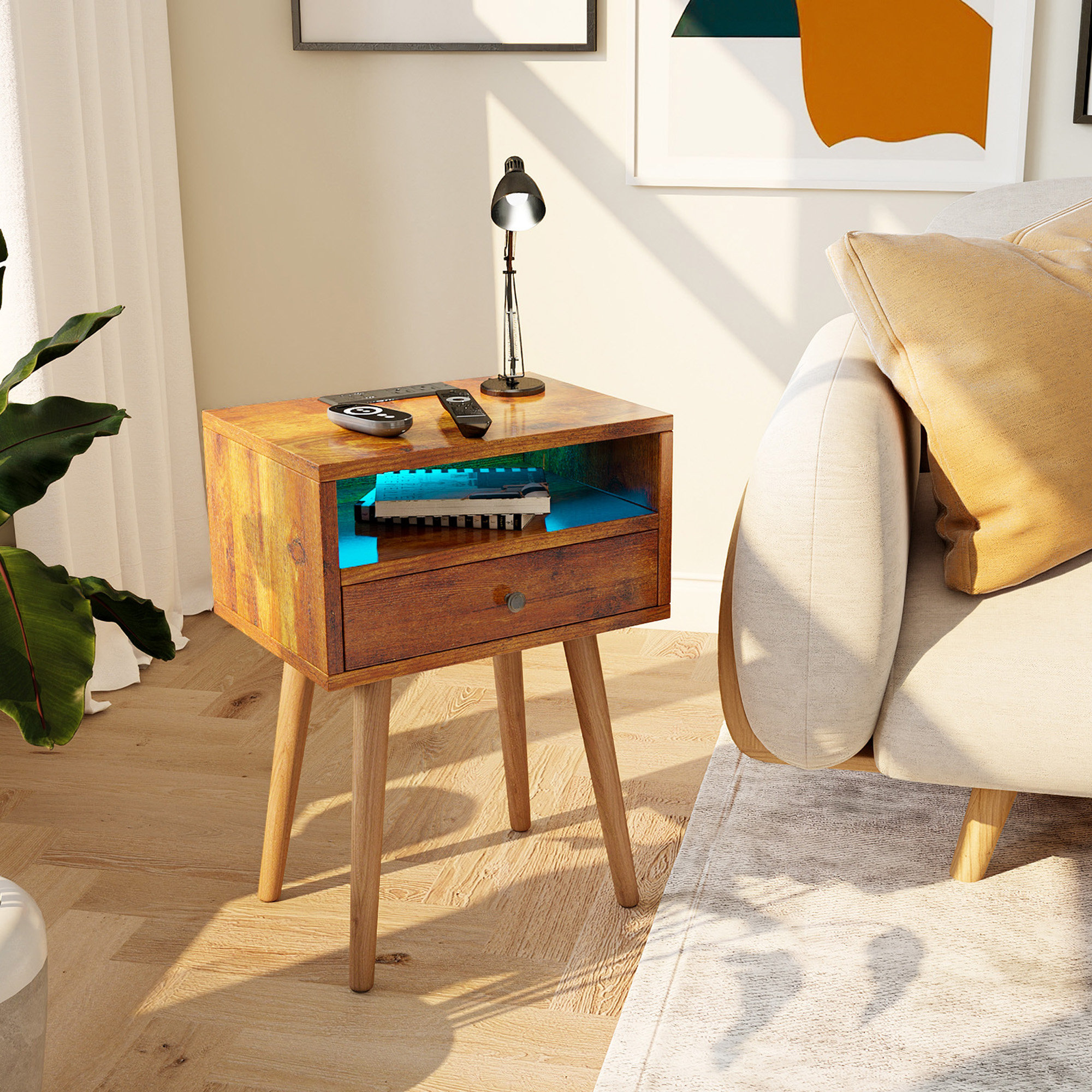 Ivy Bronx Joniqua Nightstand with USB - Wayfair Canada