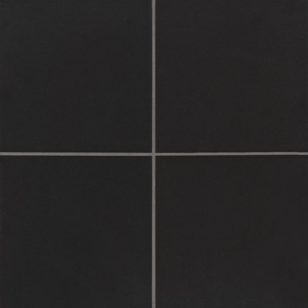 Bedrosians Rothko 9" x 9" Ceramic Wall & Floor Tile in Black | Perigold