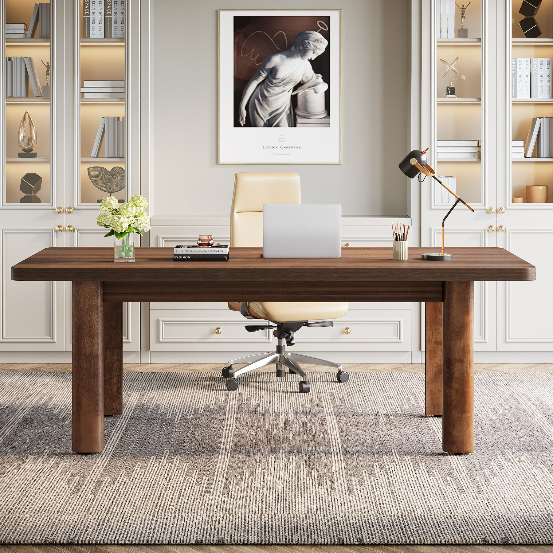 Mercer41 63-Inch Executive Desk & Reviews | Wayfair