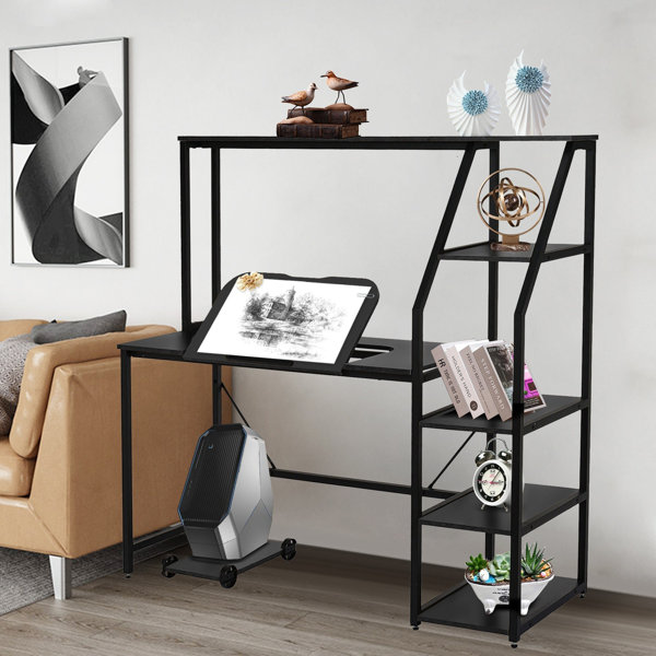 XSIX Storage Rack Desk | Wayfair
