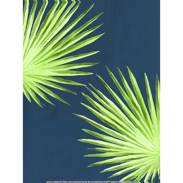 Bayou Breeze Blue Texture Palms - Wayfair Canada