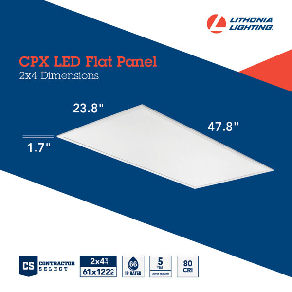 Lithonia Lighting 4' x 2' LED Flat Panel Light & Reviews | Wayfair