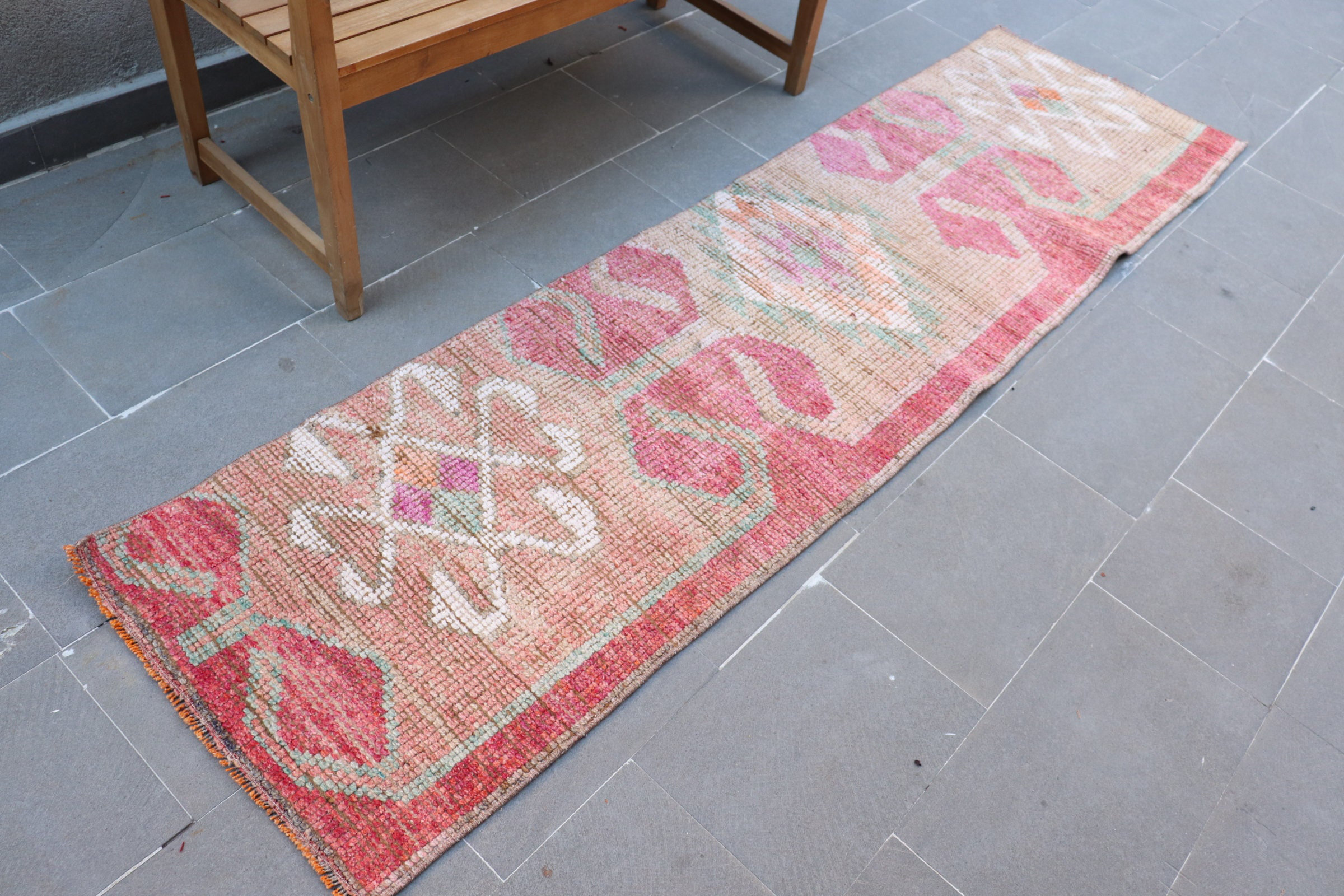 Bungalow Rose Handmade Traditional Turkish Herki Runner Rug in Vibrant ...