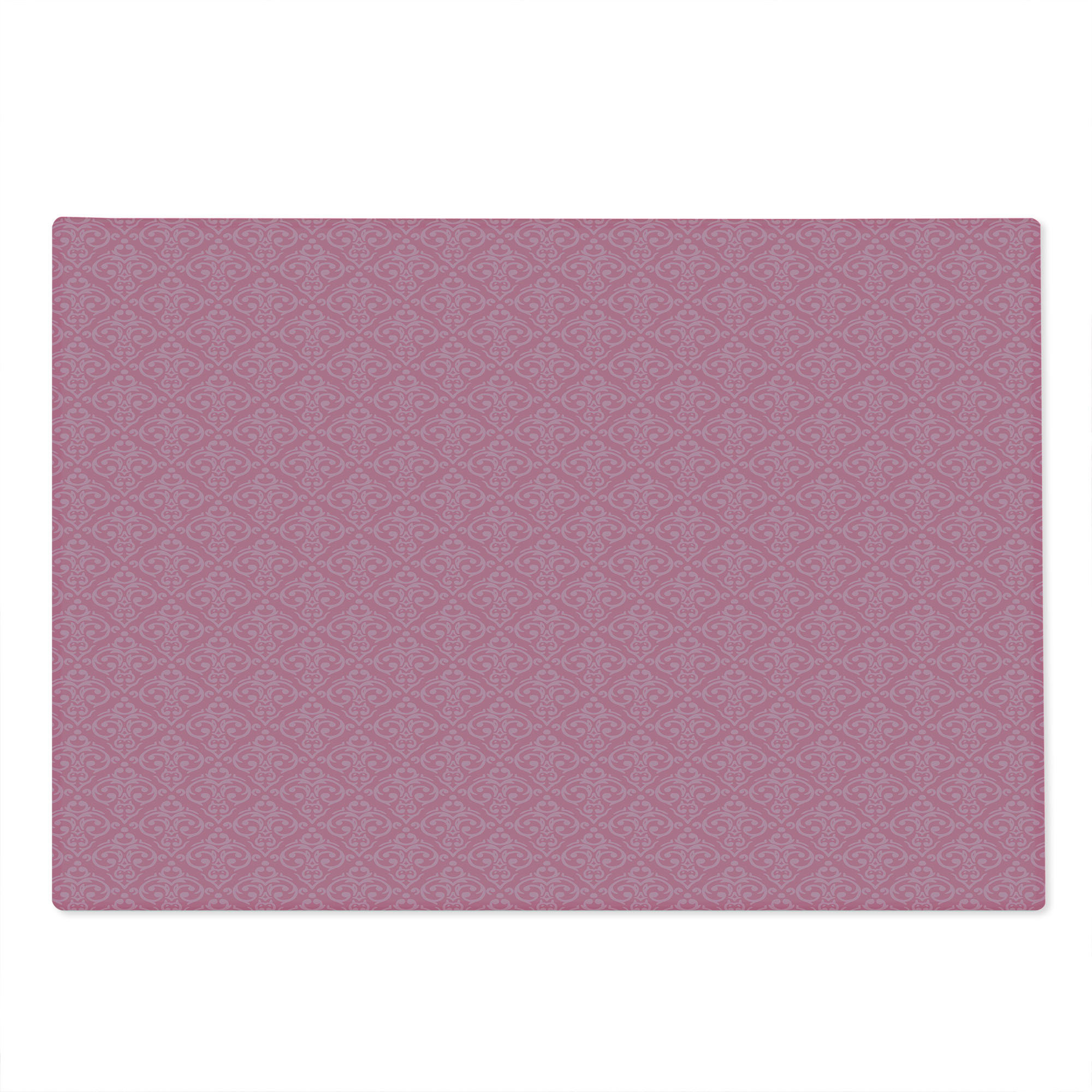 Ambesonne Pale Pink Cutting Board Large Size Rococo Style Damask Pink ...
