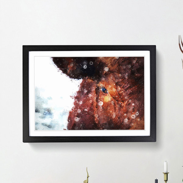 East Urban Home Red Bull Cow - Picture Frame Painting Print | Wayfair.co.uk