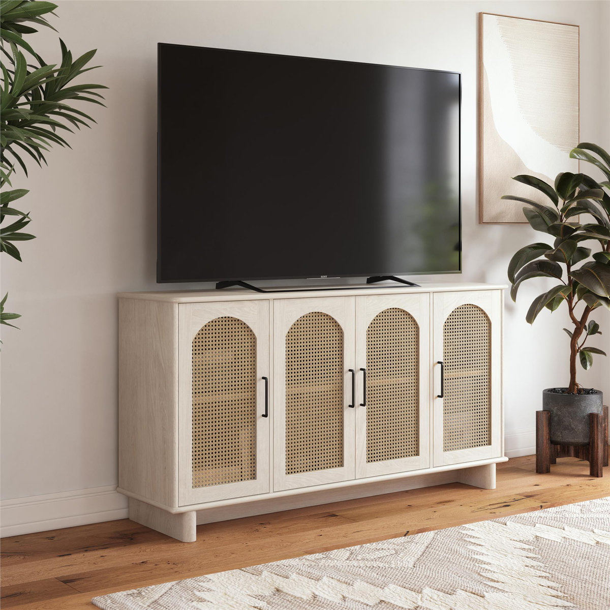 Ebern Designs Eerik Multi Use Console for 65" TVs & Reviews | Wayfair