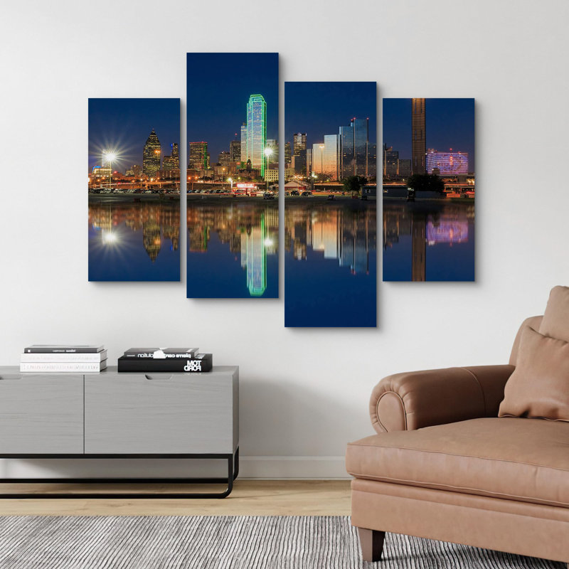 IDEA4WALL Architecture Building Dallas Texas City Skyline Reflection ...