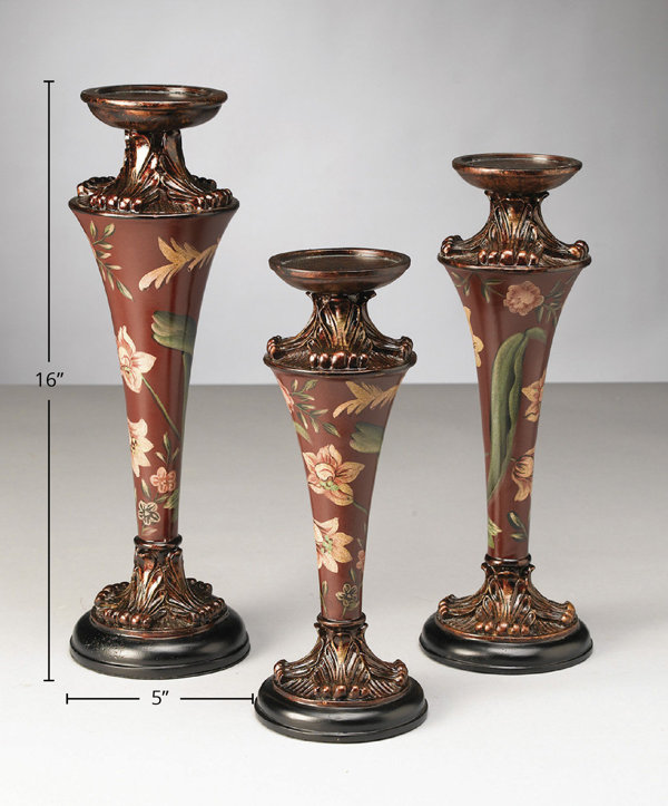 Astoria Grand Floral Candlestick & Reviews | Wayfair