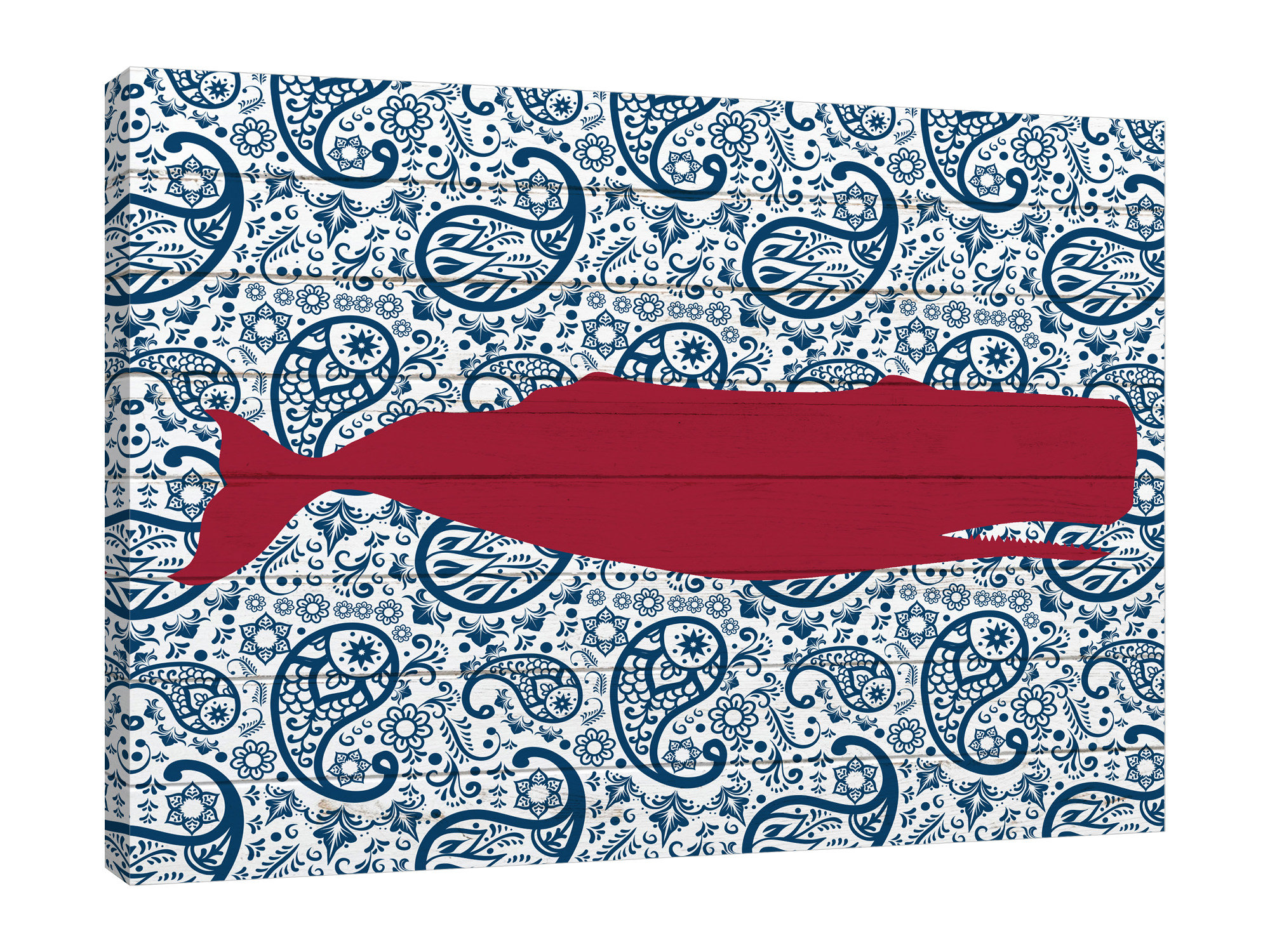 Jaxson Rea Paisley Whale 1 by Kimberly Allen - Wrapped Canvas Graphic ...