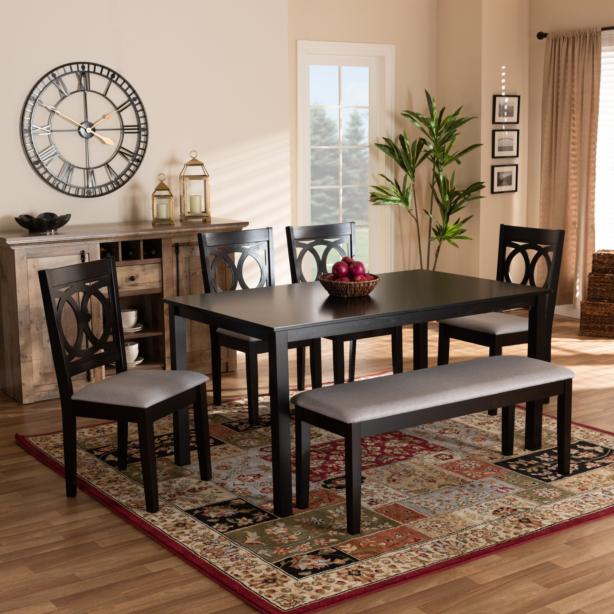 Red Barrel Studio® Donna 6 - Piece Solid Oak Dining Set & Reviews | Wayfair