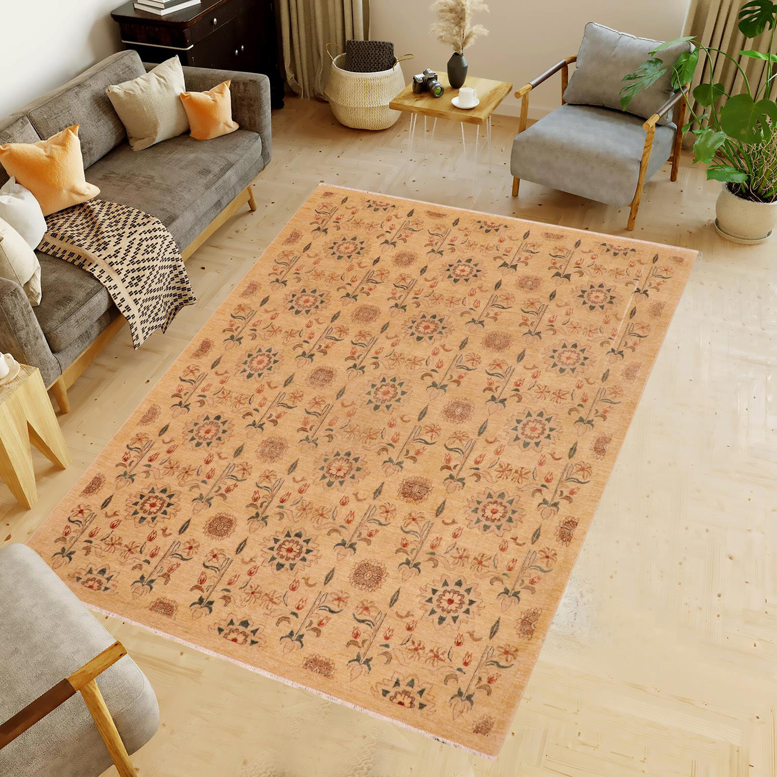 Isabelline One-of-a-Kind 9'1'' x 11'9'' 2000s Area Rug in Beige by ...