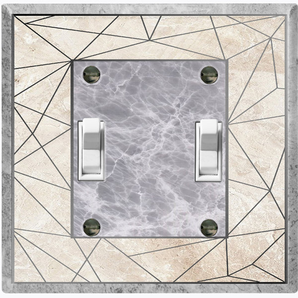 WorldAcc Geometric Abstract Shapes Gray Nature Themed 2 - Gang Toggle ...