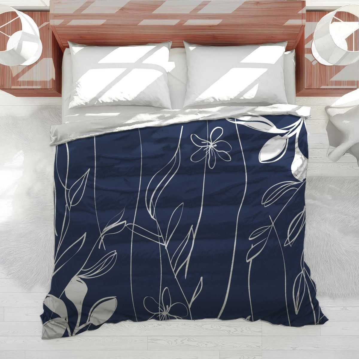 VisionDecor Line art Bedding Abstract Comforter Floral sketch | Wayfair