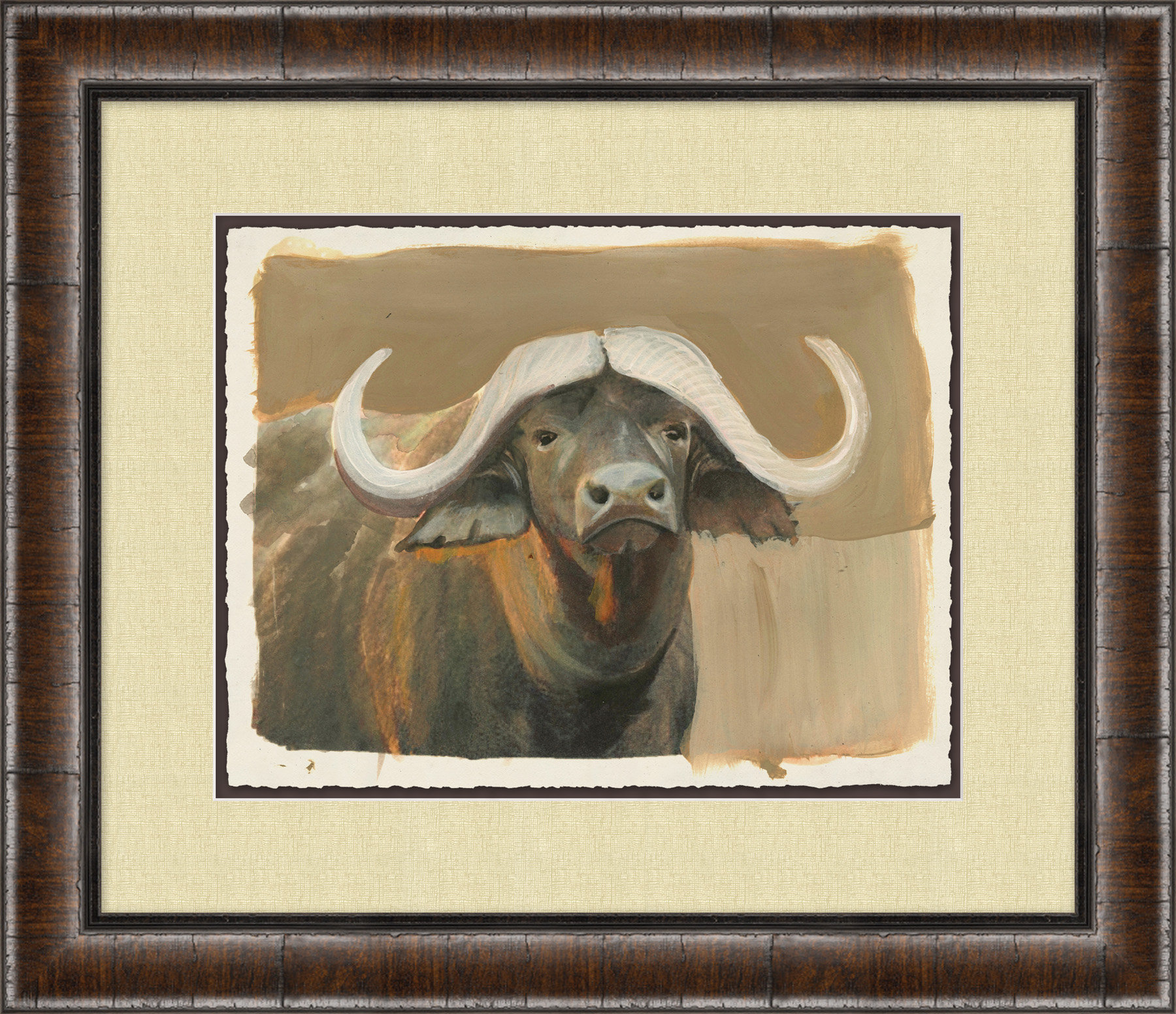 Wendover Art Group Ox Portrait - Picture Frame Painting on Paper | Wayfair
