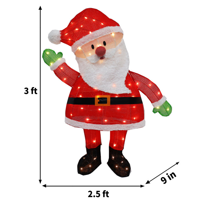 Joiedomi Tinsel Santa Lighted Display | Wayfair