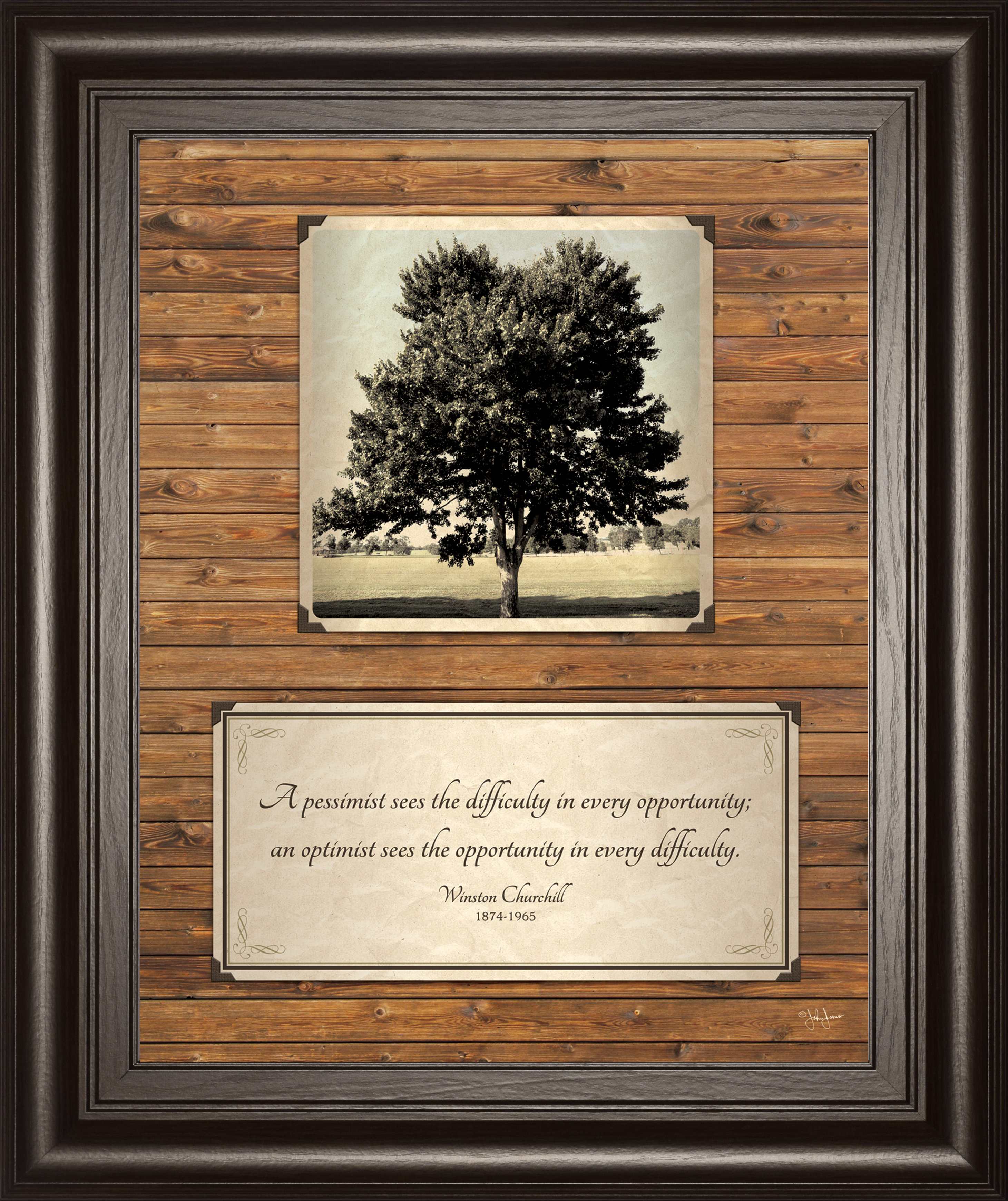 Lark Manor™ Solitude Grove Wall Art - 22" x 26" - Dark Chocolate Frame ...