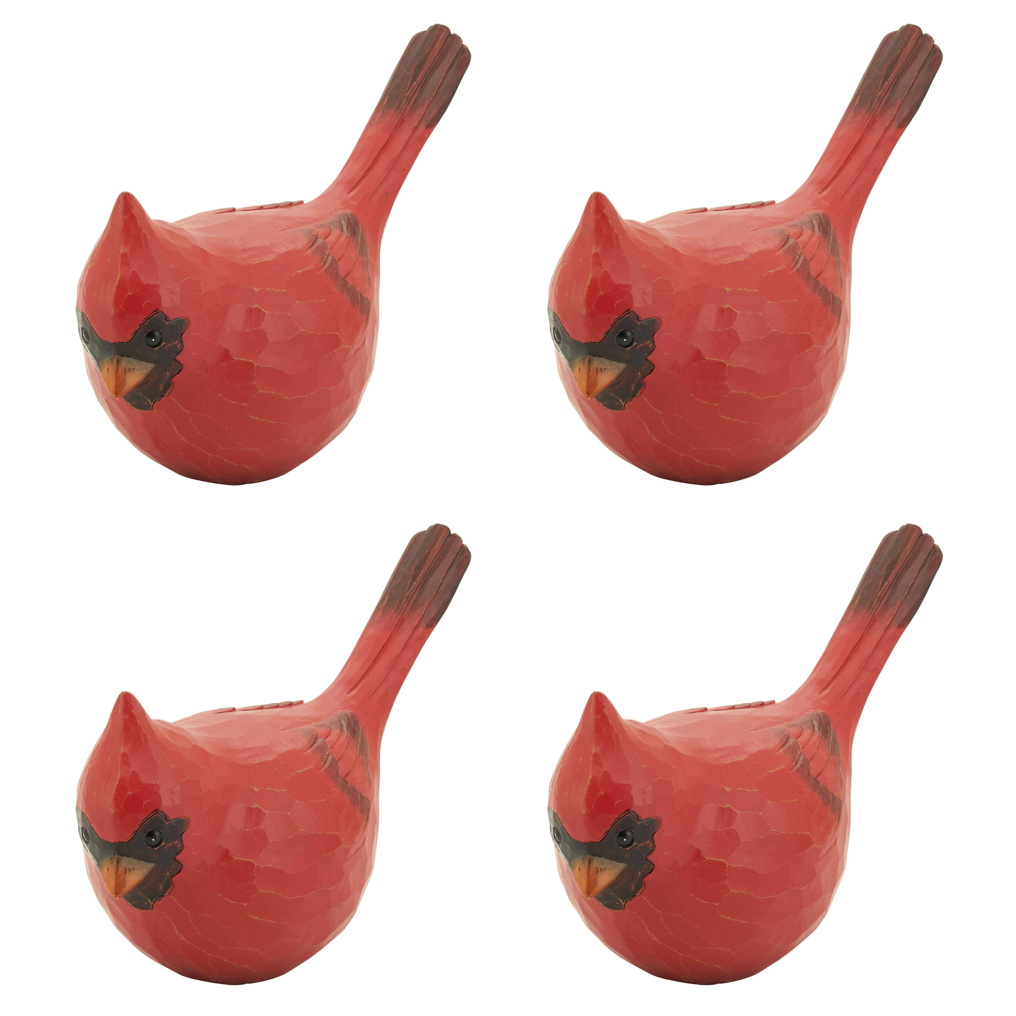 Saro Cardinal Figurine (Set of 4) | Wayfair