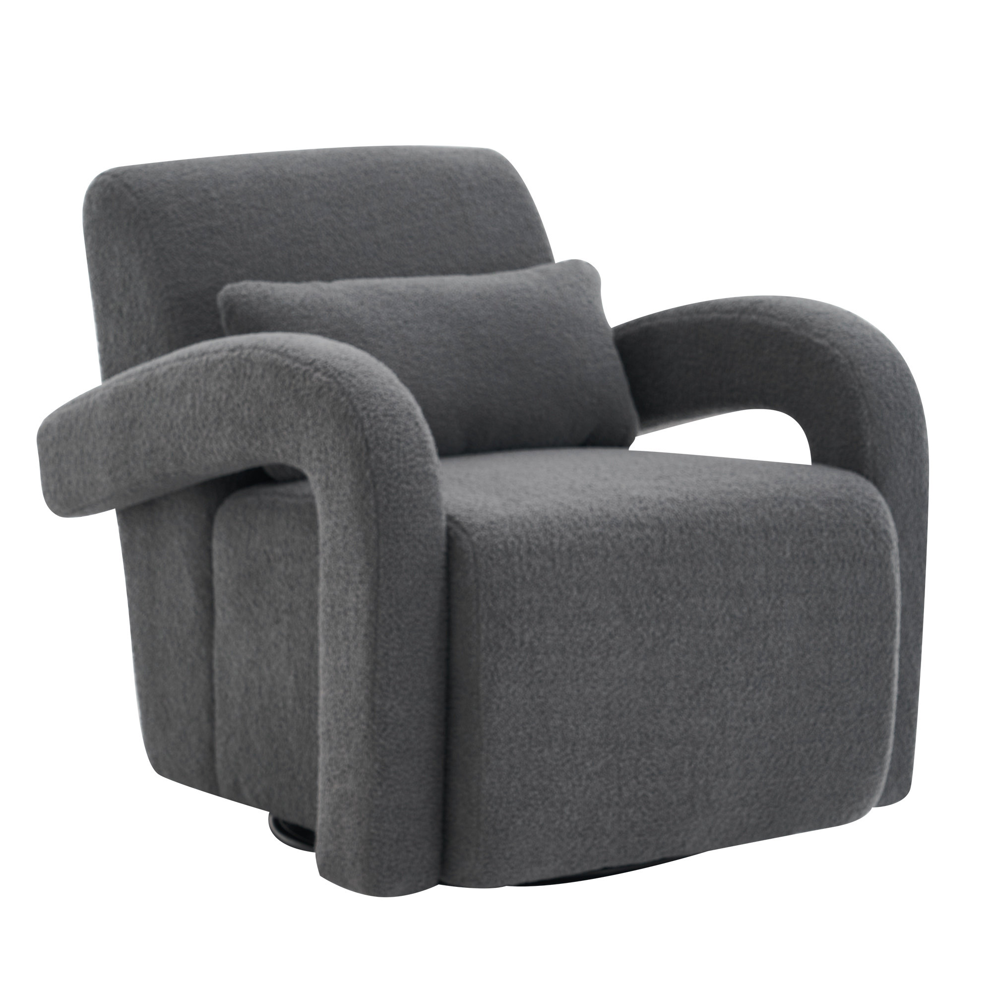 Hokku Designs Modern Sofa Cozy Teddy Fabric Armchair Sturdy Lounge ...