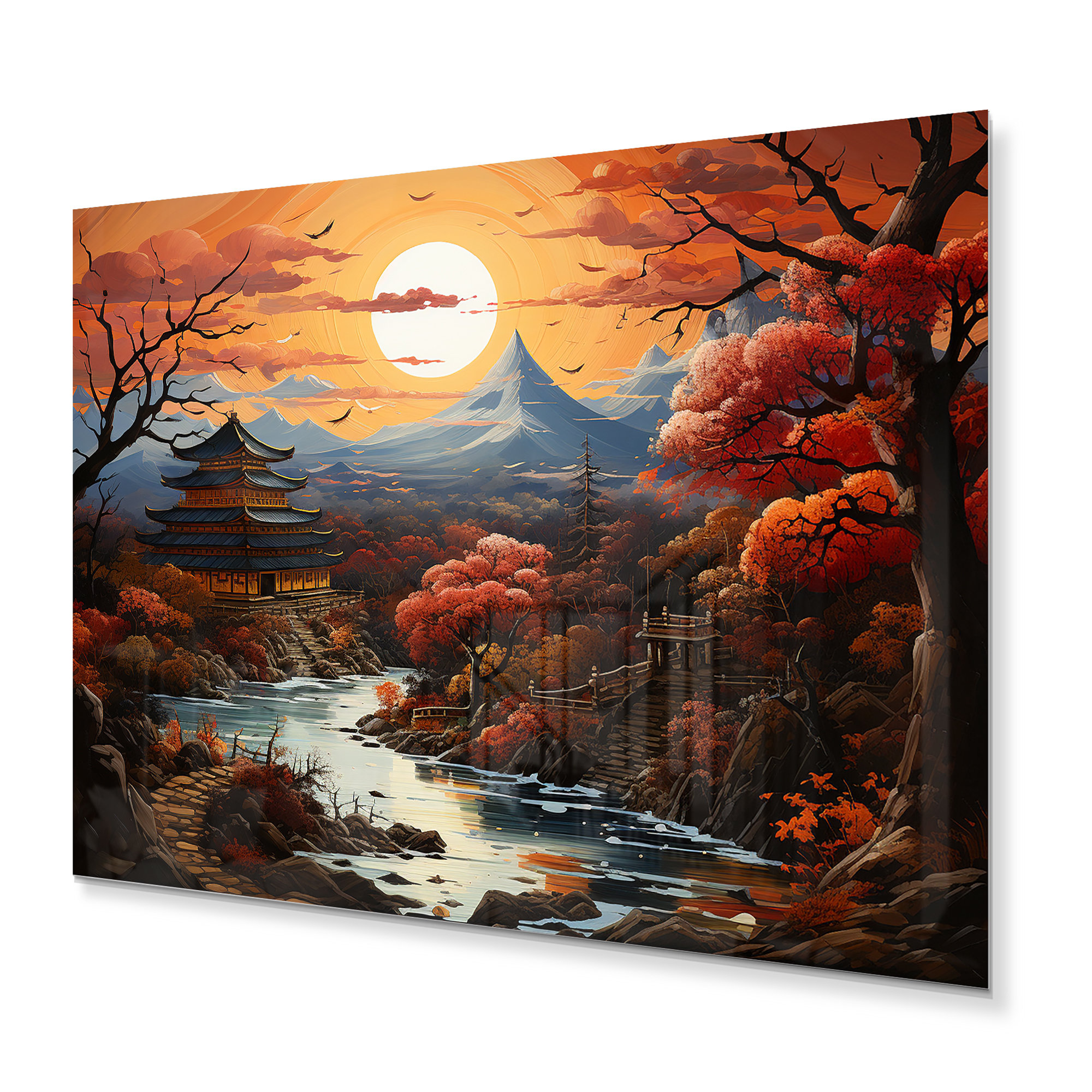 Loon Peak® Asian Art Kyoto Autumn II - Asian Art Print on Metal | Wayfair