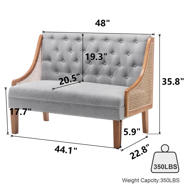 Beachcrest Home Bedell 48'' Upholstered Loveseat | Wayfair
