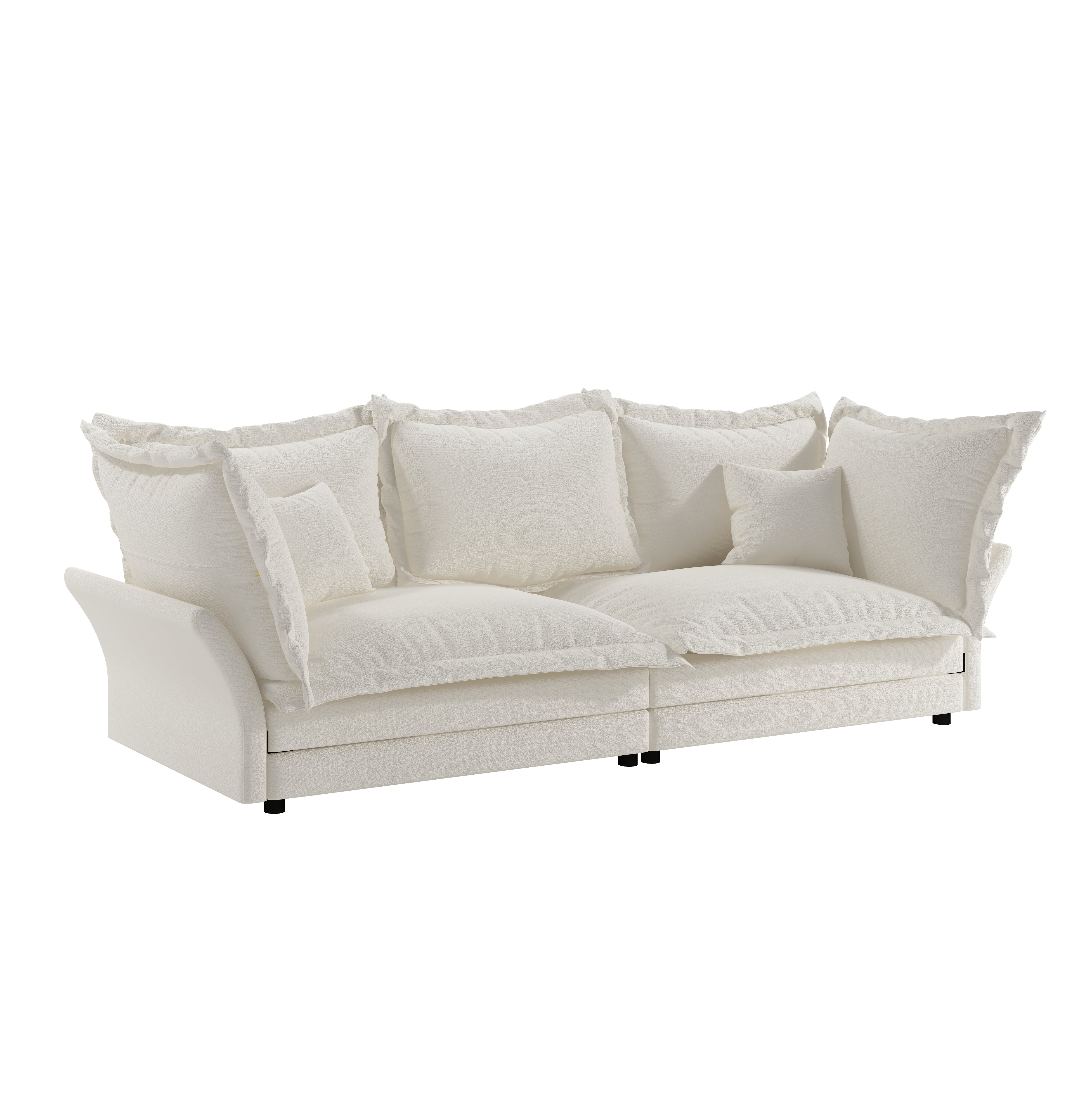 Mercer41 90.55" Modern Comfy Upholstered Sofa Cloud Couch, Deep Seat ...