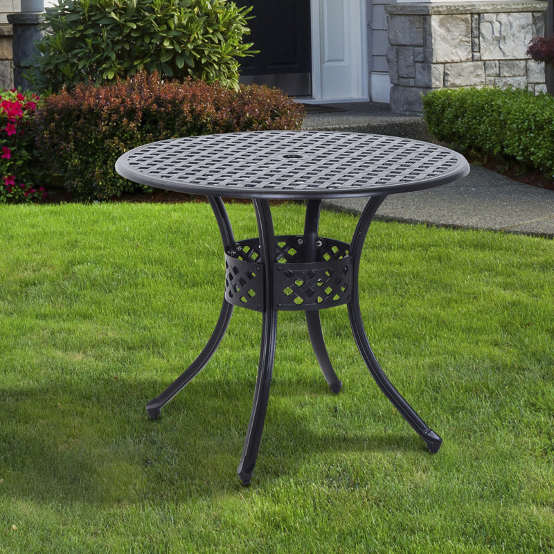 Astoria Grand Nicole Metal Outdoor Chat Table & Reviews | Wayfair
