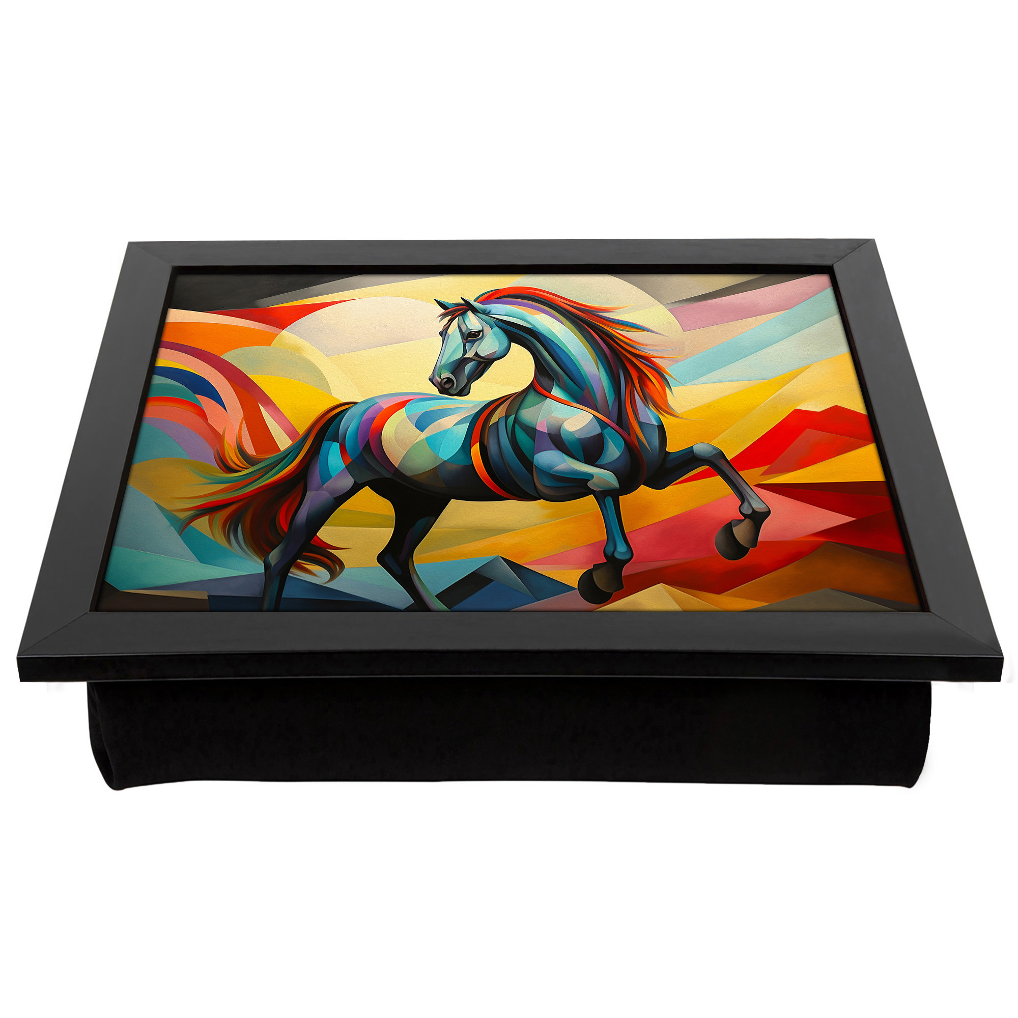 17 Stories Horse Art Deco Lap Tray with Cushion | Wayfair.ie
