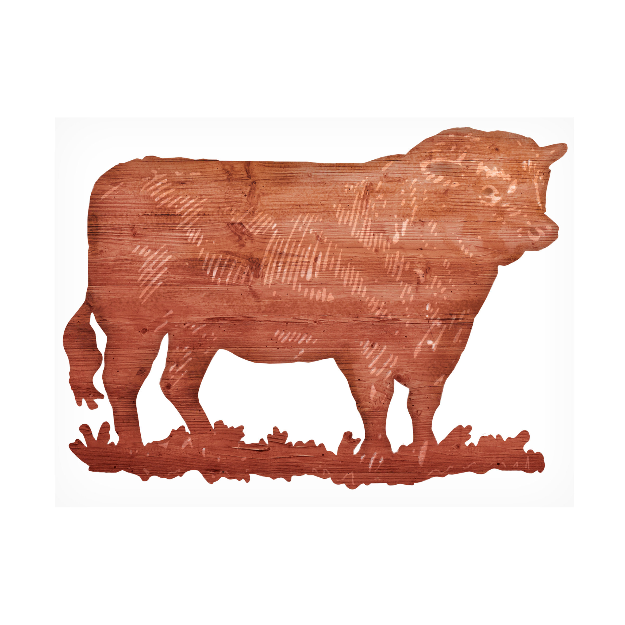 August Grove® Bull Cut Out by RetroPlanet Canvas Art | Wayfair