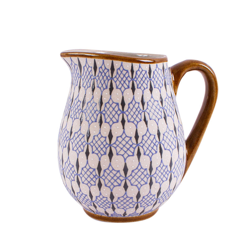 Lark Manor™ Handmade Web Of Dew Ceramic Pitcher | Wayfair
