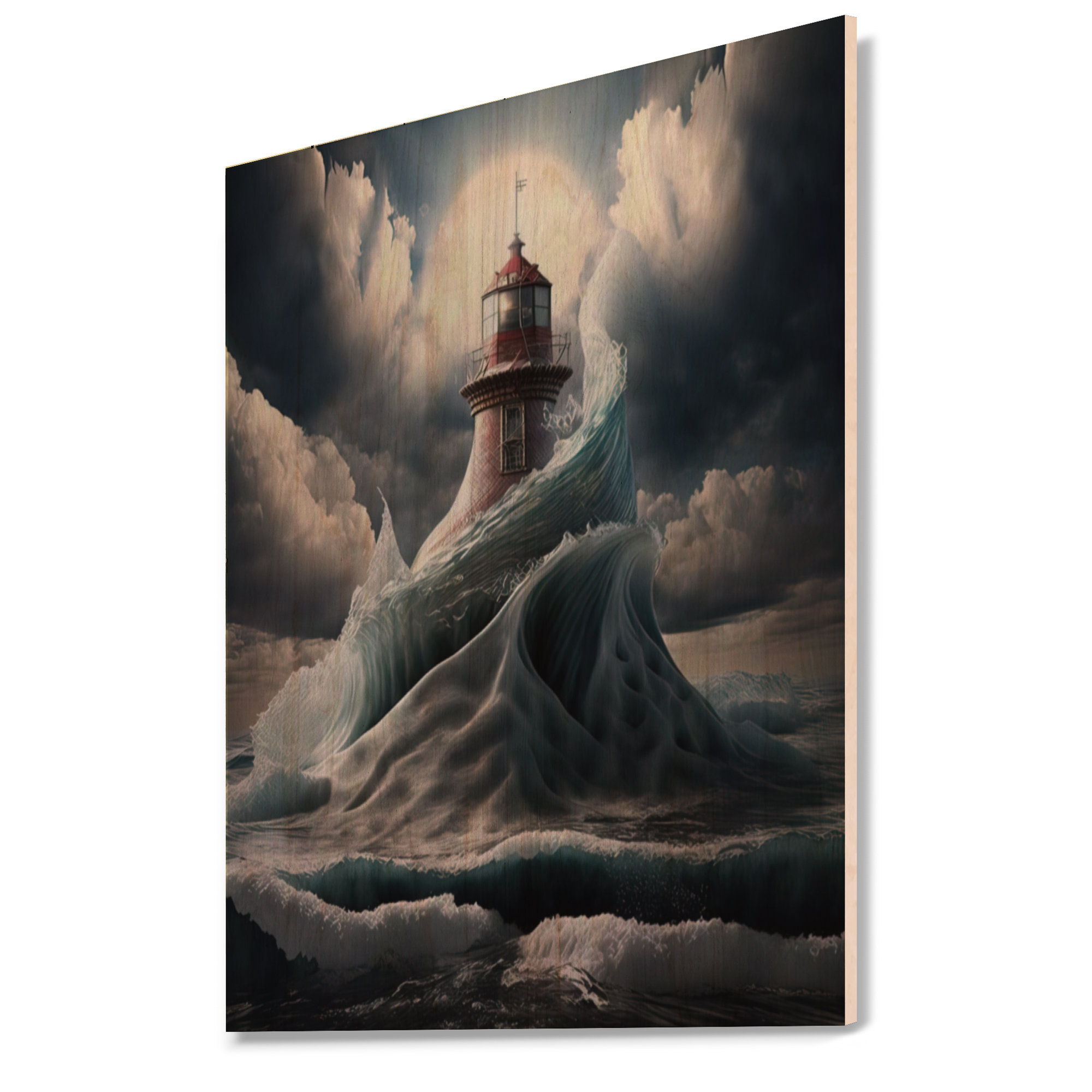 Breakwater Bay Fantasy Lighthouse In The Arctic Ocean VI Fantasy ...