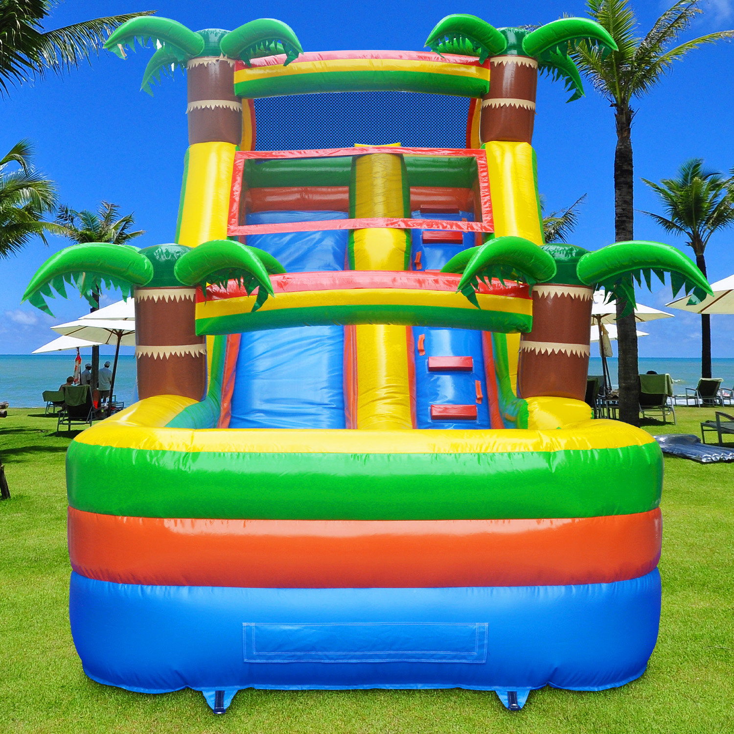 GOOSH 13' x 21' Summer Breeze Commercial Grade Water Slide with Splash ...