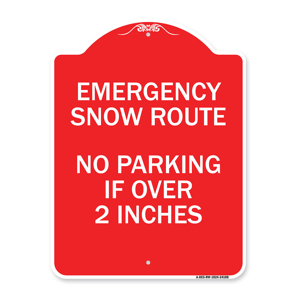 Signmission Designer Series Sign - Emergency Snow Route No Parking ...