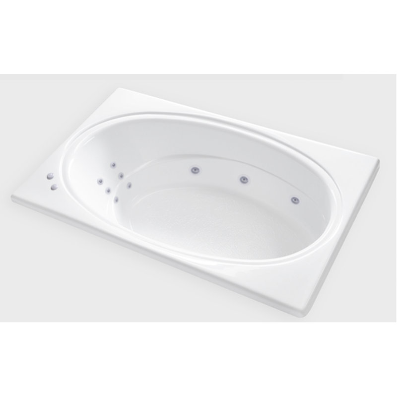 Carver Tubs 72'' x 42'' Drop-In Whirlpool Acrylic Bathtub | Wayfair