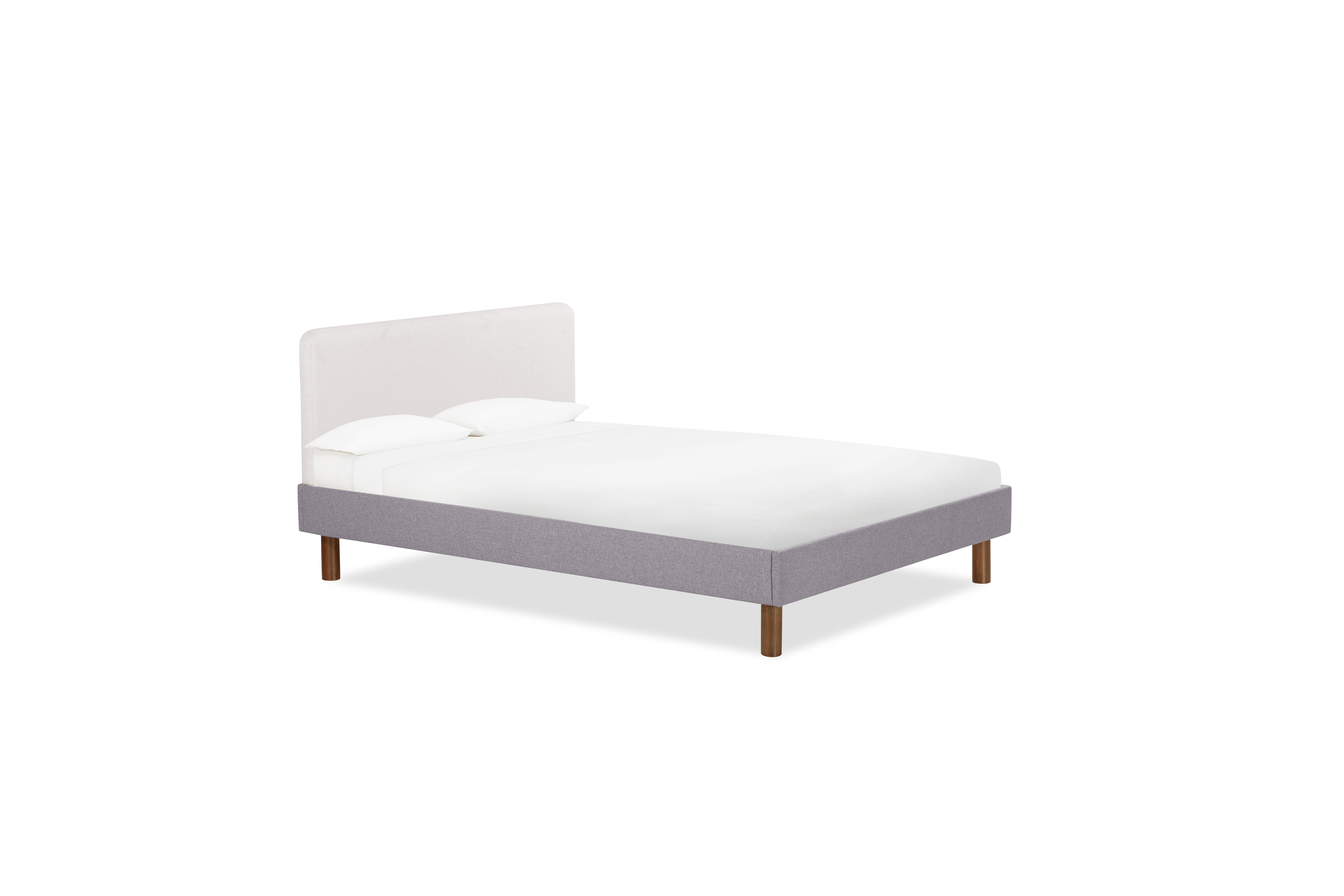 Adria Workshop NORDIC UPHOLSTERED ROUND KING BED IVORY BOUCLE BLACK ...