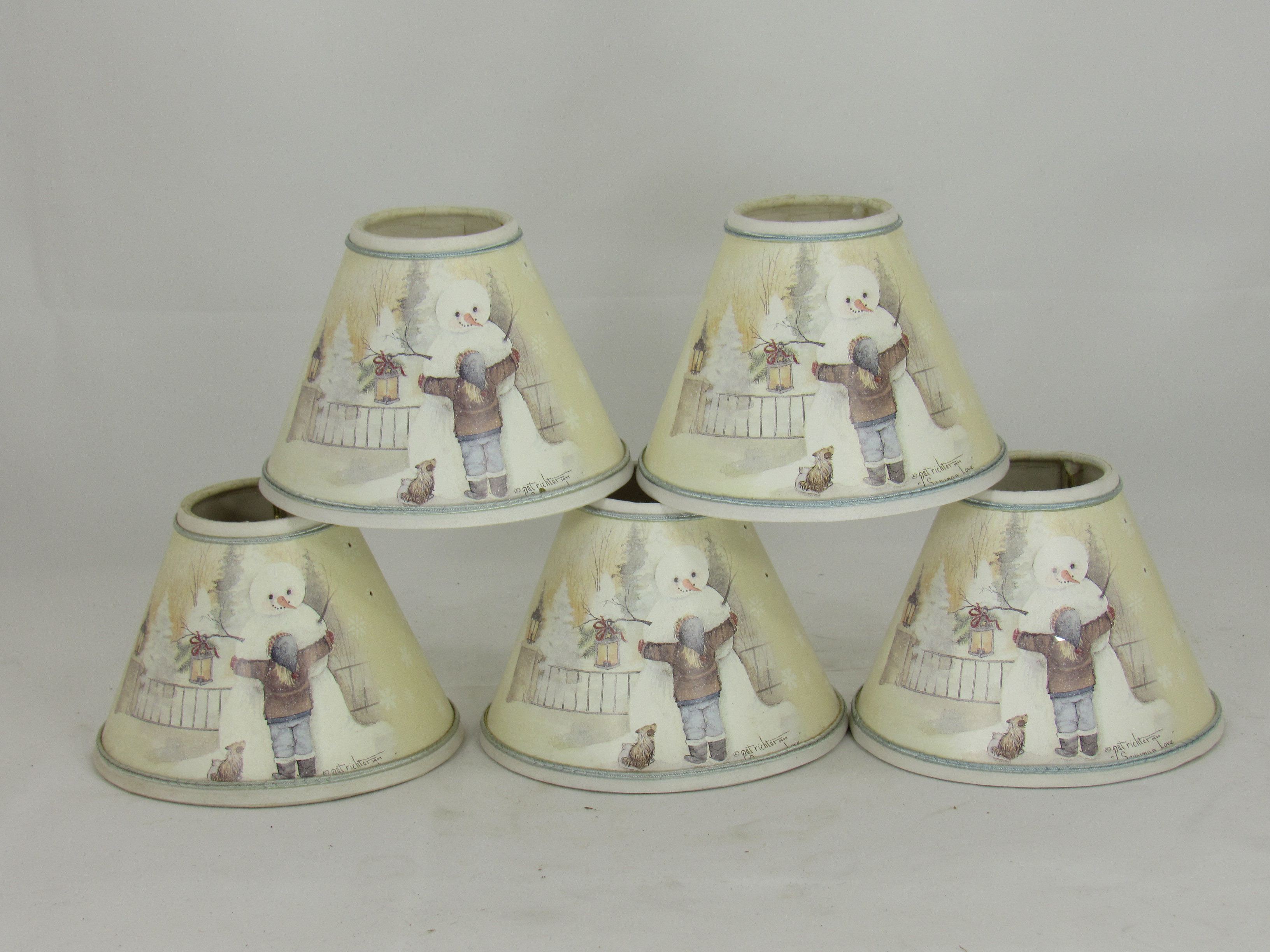 The Holiday Aisle® Snowman Love Paper Empire Candelabra Shade (Clip On ...