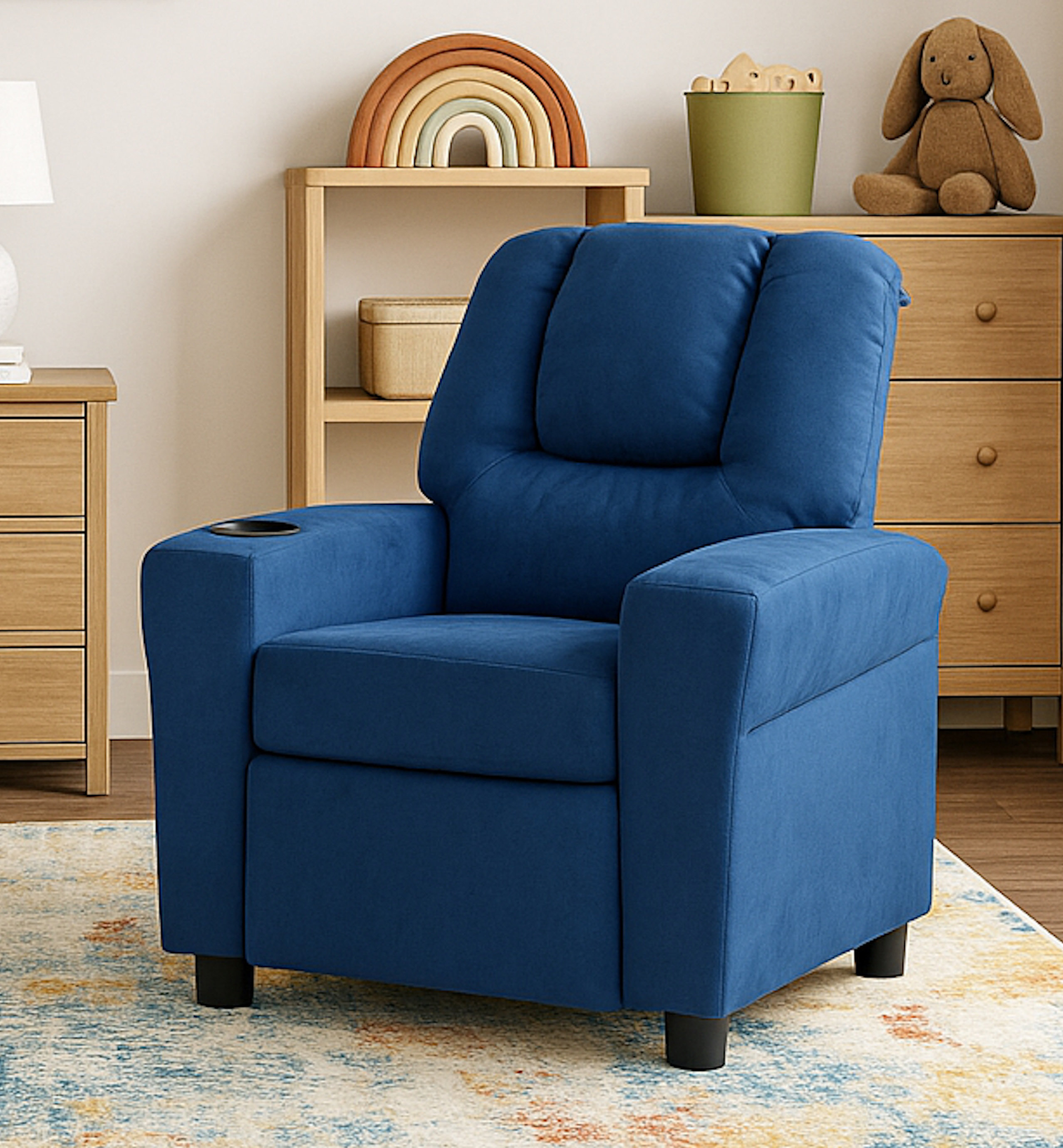 Olive & Opie Chase Kids Recliner Chair Nautica Soft | Wayfair