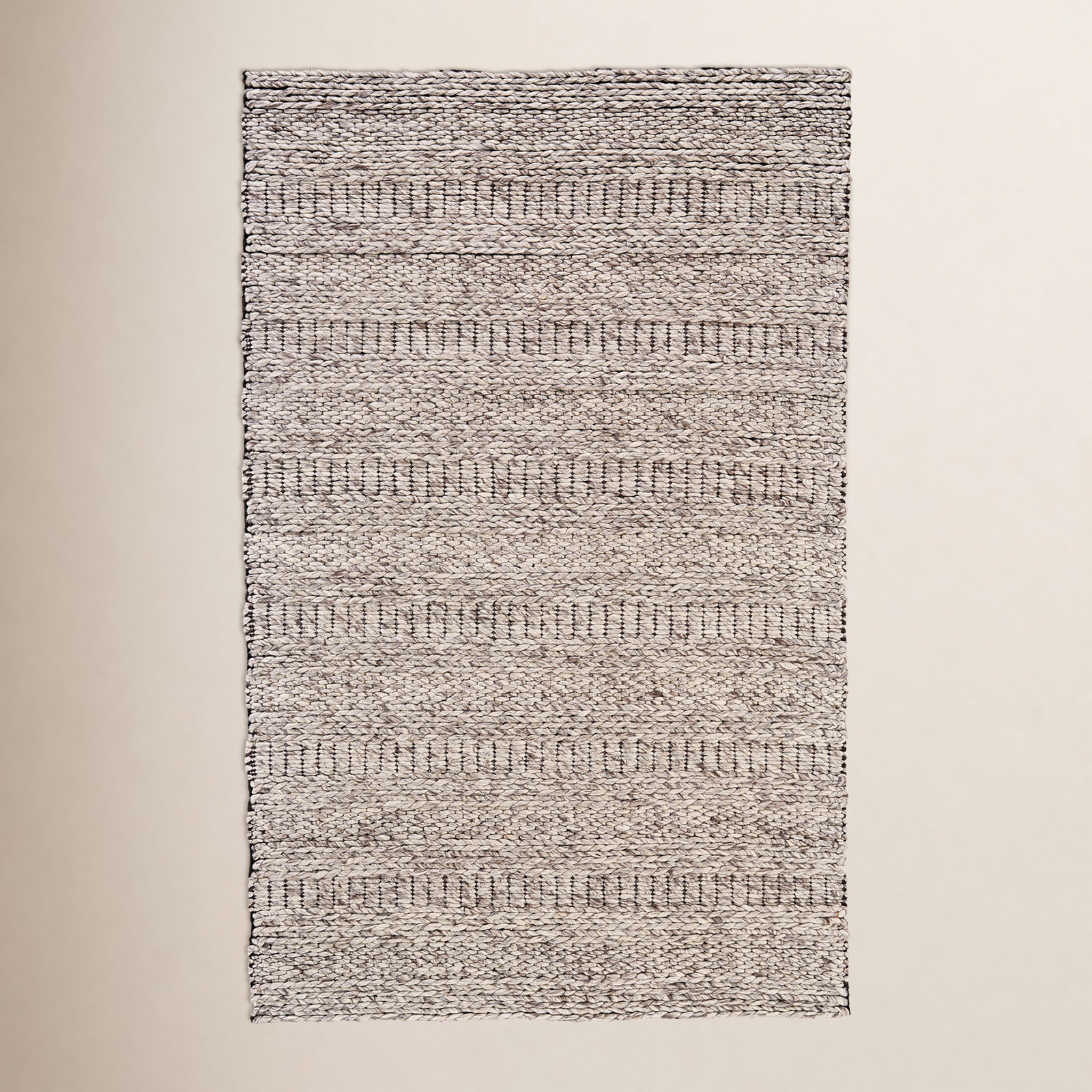 Birch Lane™ Orion Looped/Hooked Wool Oatmeal Area Rug & Reviews | Birch ...
