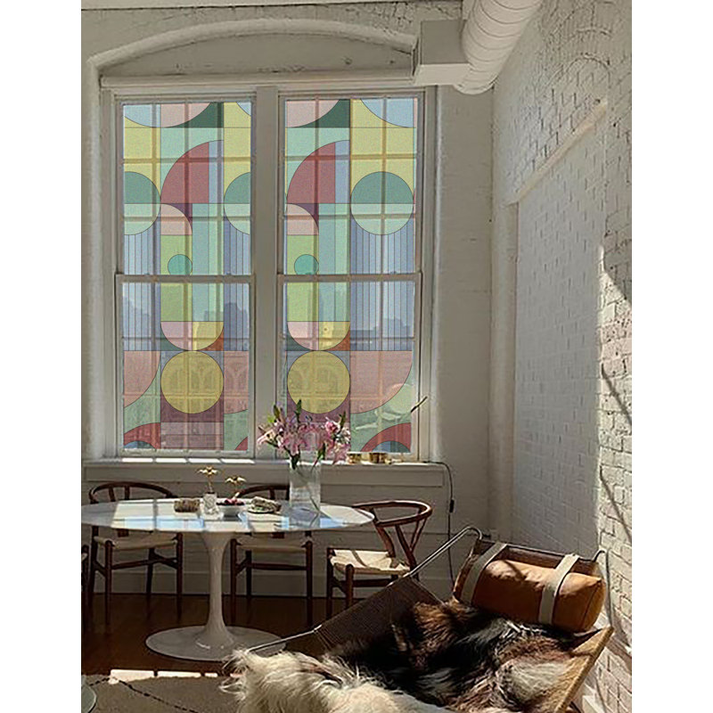 Wrought Studio™ Abstract Geometry Static Cling Window Decal | Wayfair