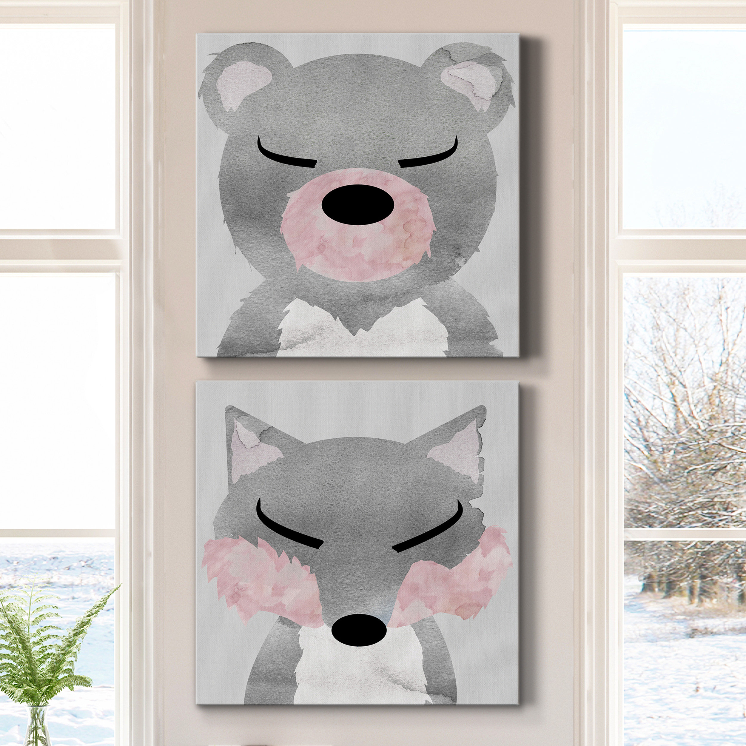 Millwood Pines Bear - 2 Piece Picture Frame Print Set - Wayfair Canada