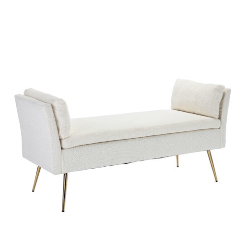 Upholstered White Benches You'll Love | Wayfair