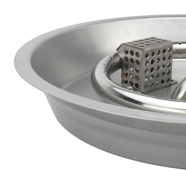 Celestial Fire Glass Round CSA Certified Fire Pit Burner Kit, Stainless ...