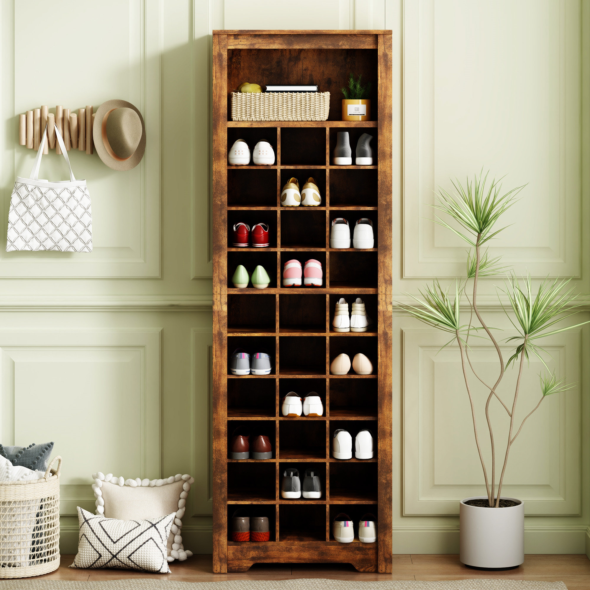 Ophelia & Co. ON-TREND Stylish Design 30 Shoe Cubby Console - Wayfair ...