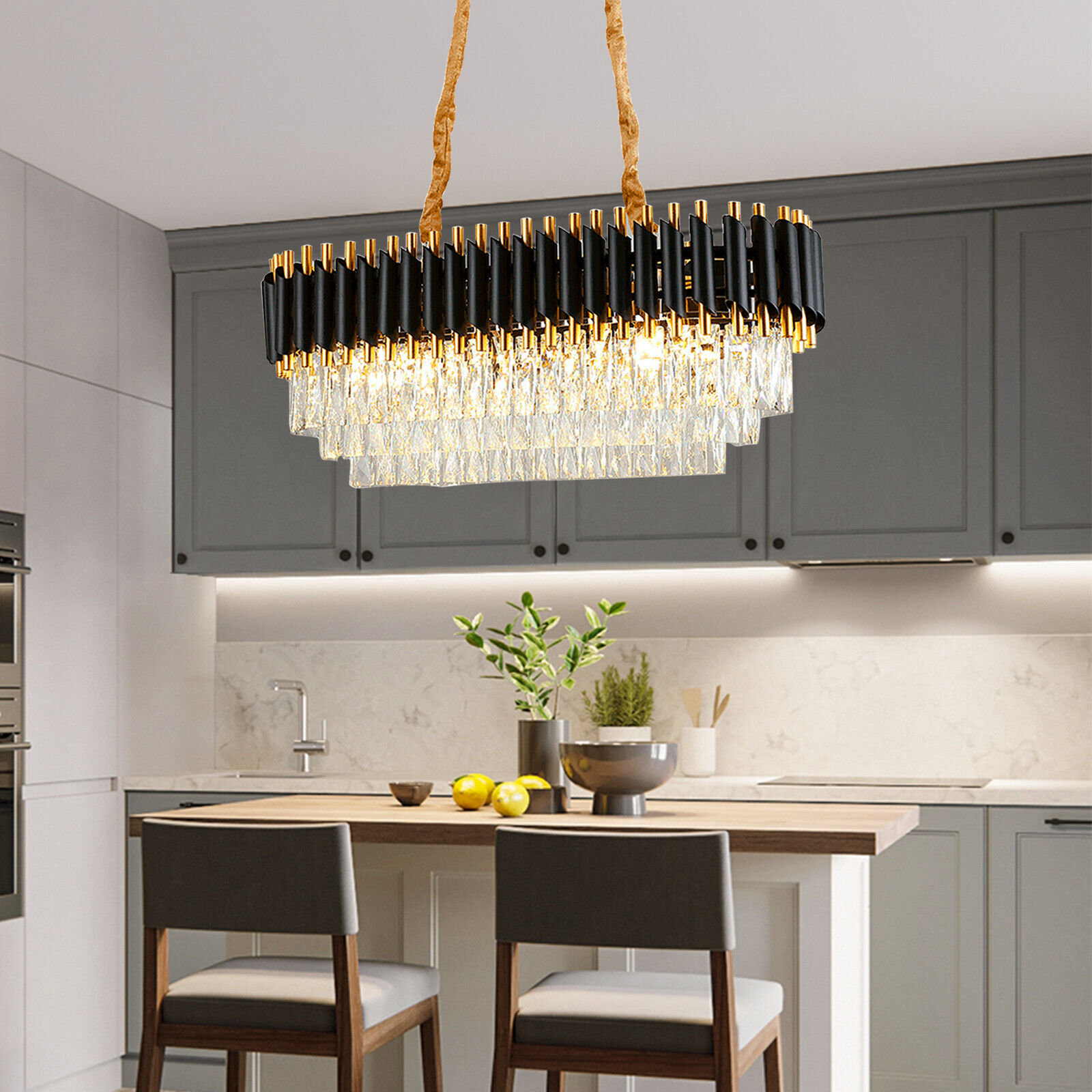 Williston Forge Skaghi 3 Layers K9 Luxury Crystal Chandelier Adjustable ...