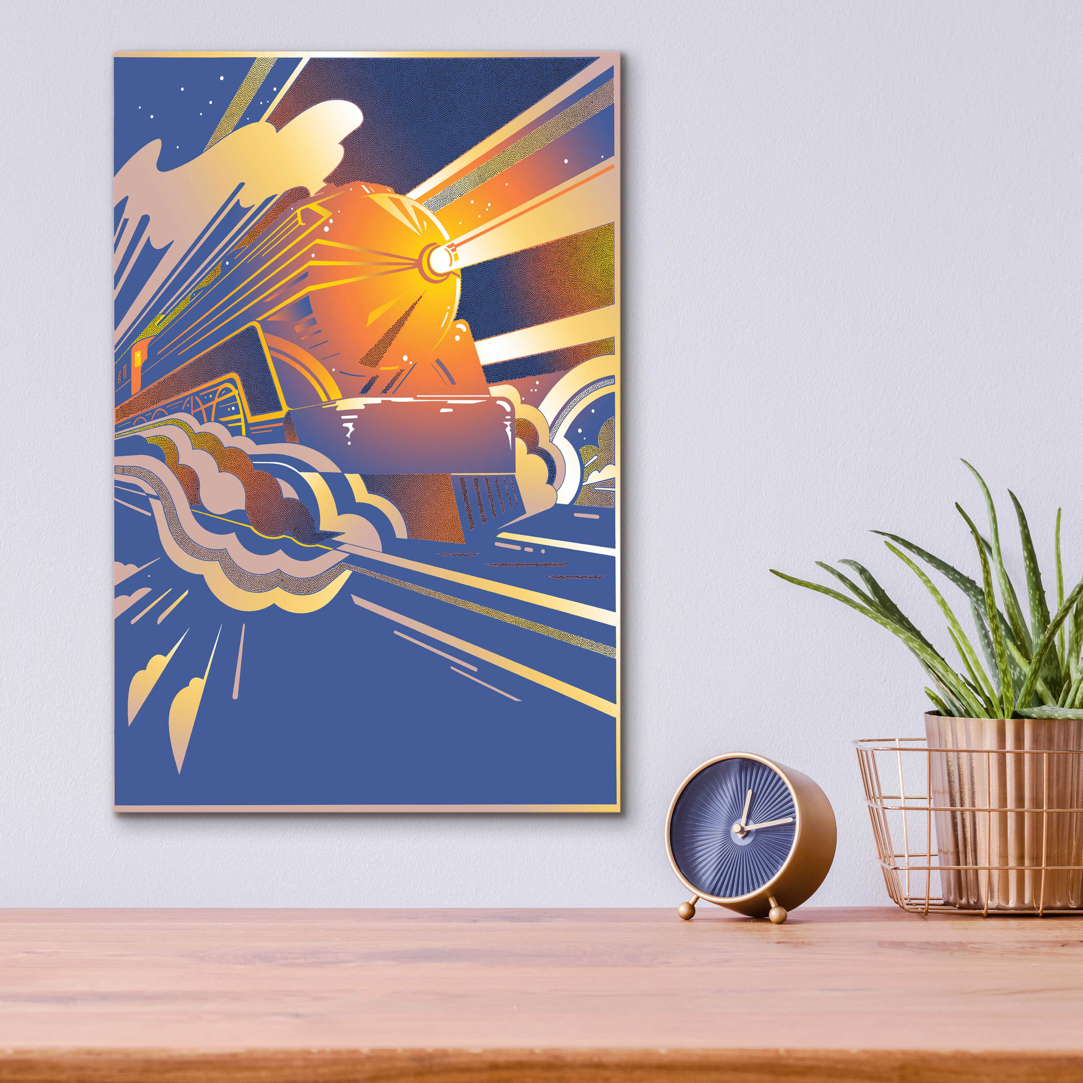 17 Stories Epic Art 'Bullet Train' By David Chestnutt, Acryli Bullet ...