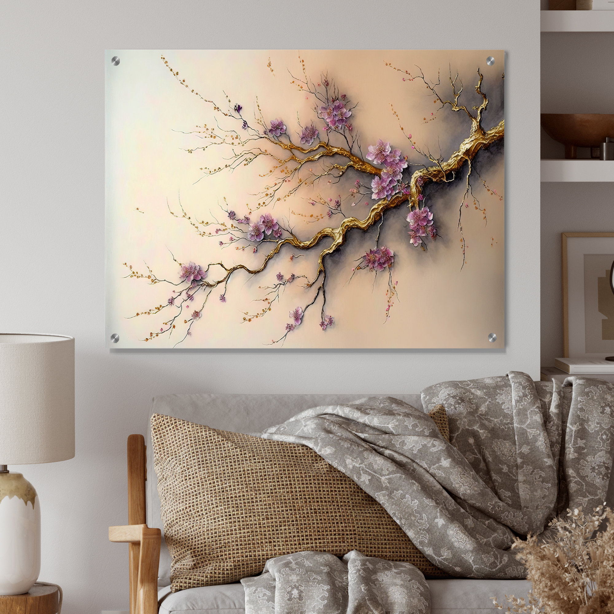 Lark Manor™ Pink And Plum Cherry Blossom Branch V - Cherry Blossom ...
