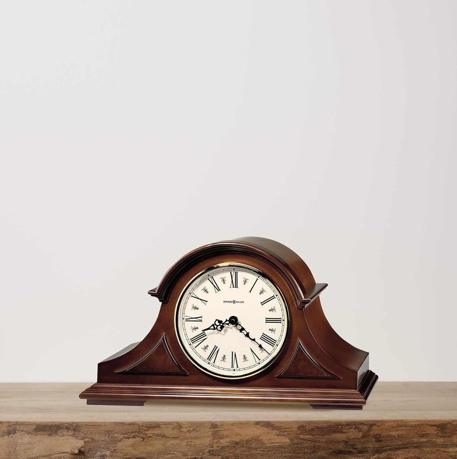 Bloomsbury Market Mantel Clock - Elegant Hardwood With Decorative ...