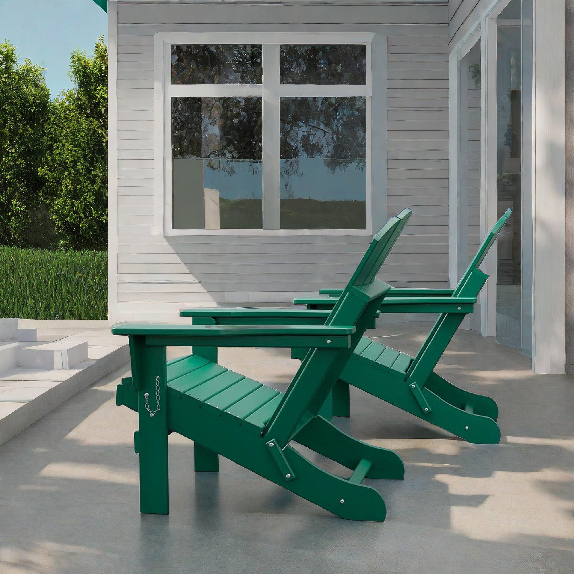 Highland Dunes Outdoor Adirondack Chair - Stackable, All-Weather ...